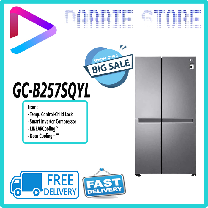 Jual LG GC-B257SQYL KULKAS LG SIDE BY SIDE INVERTER LINEAR GCB257SQYL | Shopee Indonesia