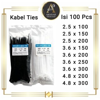 Jual Kabel Ties 1Pack isi 100PCS 10cm , 15cm , 20cm , 25cm , 30cm / Kabel Tie / Cable Tis ...