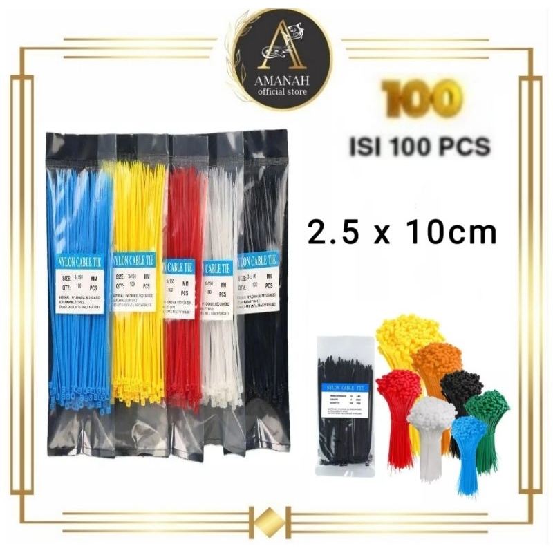 Jual Kabel Ties 1Pack isi 100PCS 2.5 x 10cm Kabel Tie / Cable Tis / Kabel Tis / 2.5mm x 10cm ...