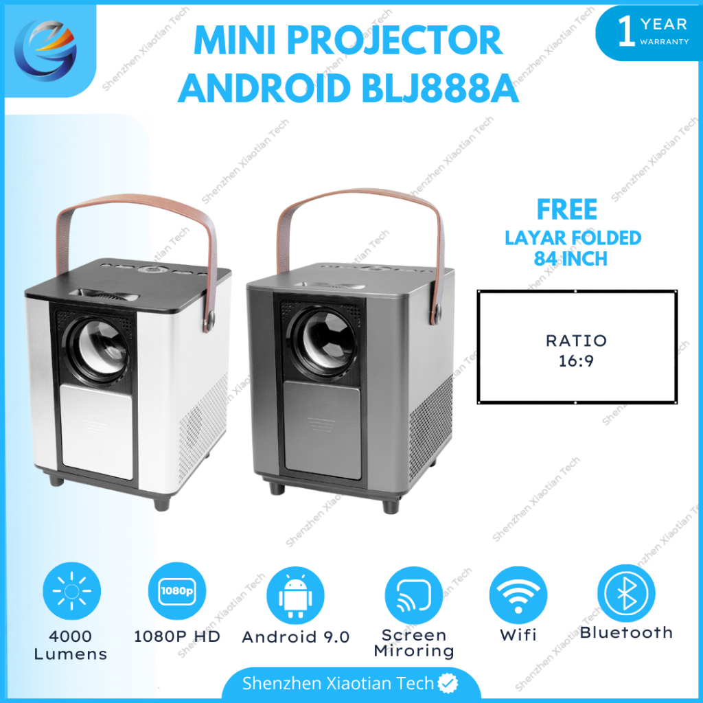 Jual Proyektor Mini BLJ888A Android Wifi 4000 Lumens 1080P Support ...
