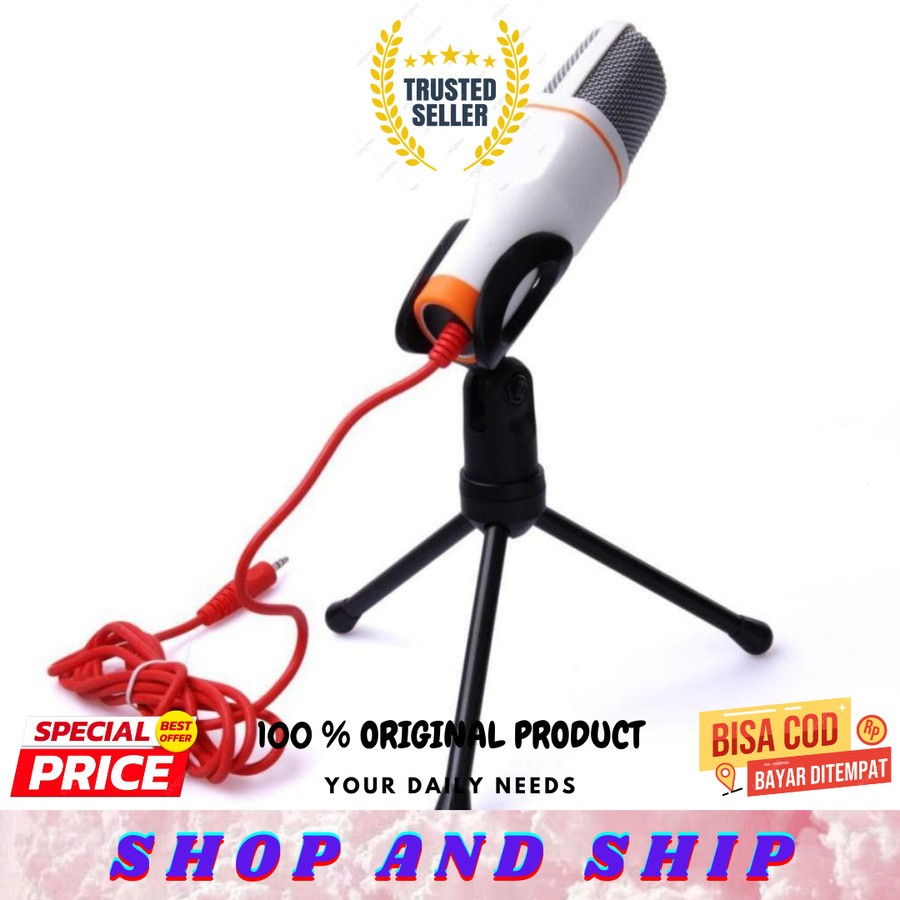 Jual MIC CONDENSER SF 666 KARAOKE SKYPE DUBBING DENGAN MINI STAND HIGH ...