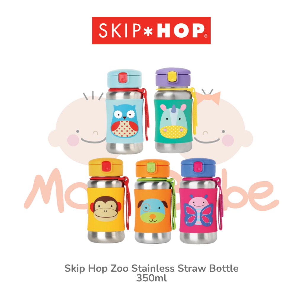 Jual Skip Hop Zoo Stainless Straw Bottle Botol Minum Anak Stainless ...