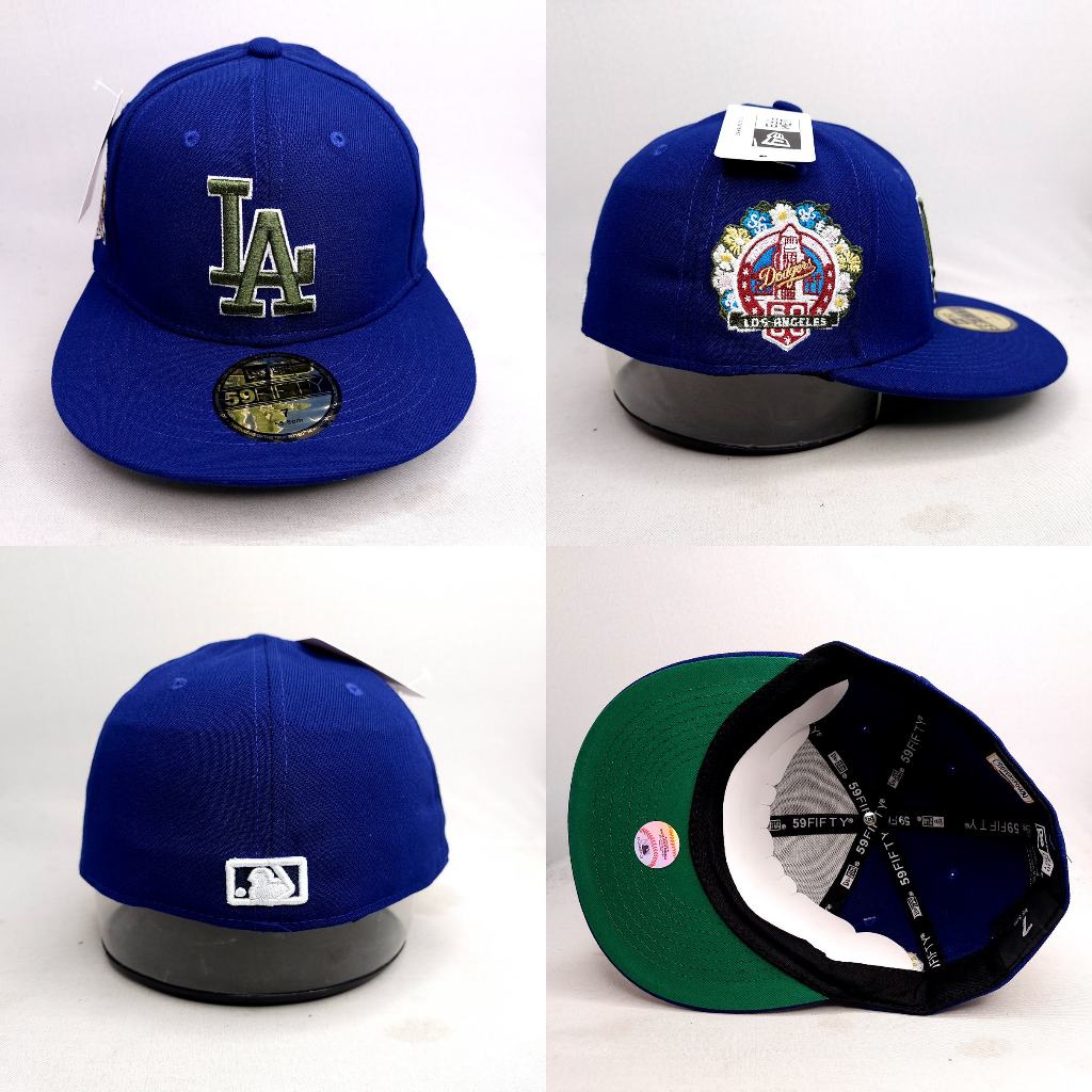Jual TOPI FITTED MLB LA DODGERS BIRU LOGO HIJAU PATCH | Shopee Indonesia