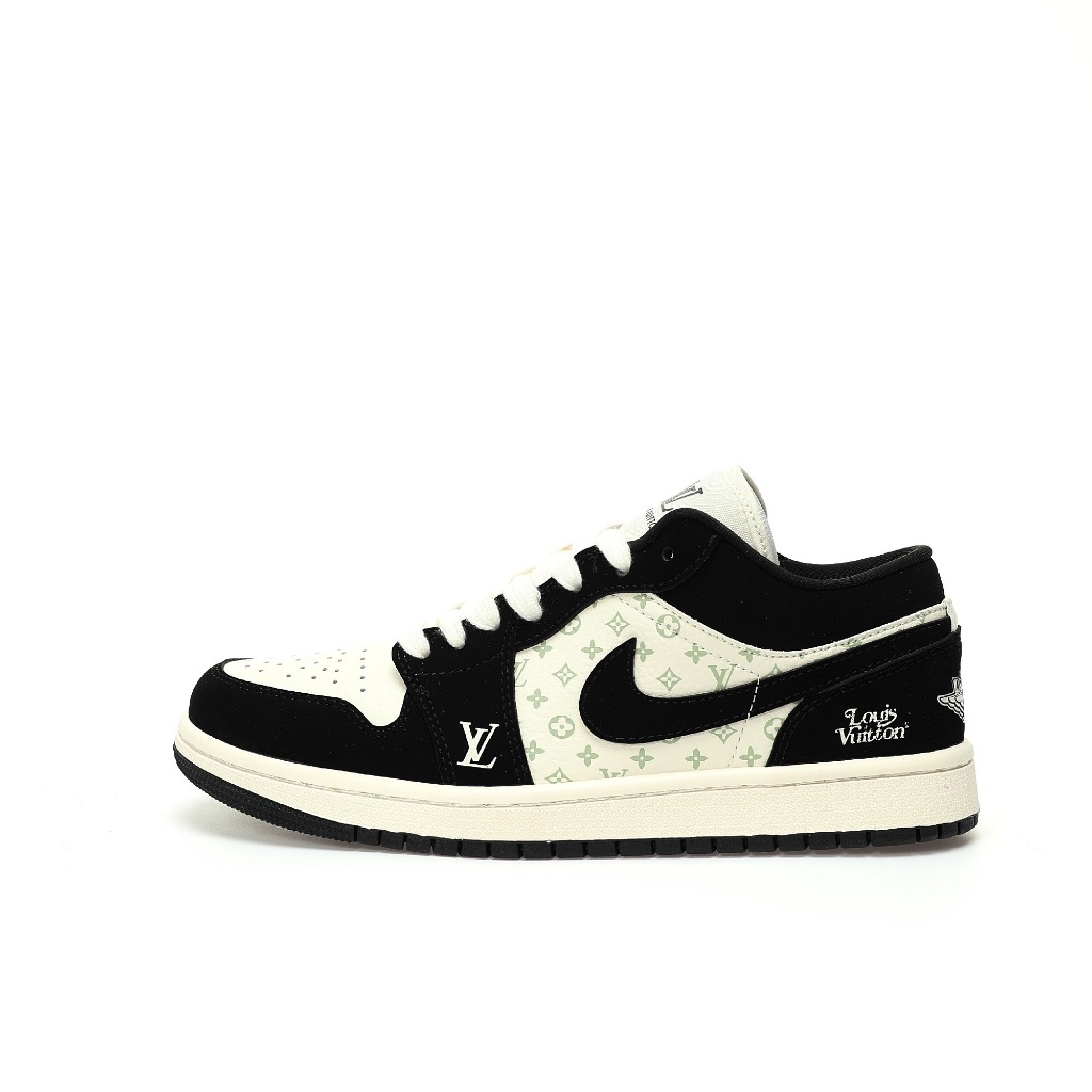 Jual Louis Vuitton x NK Air Jordan 1 Low OG SP"Black/Beige LV Monogram ...