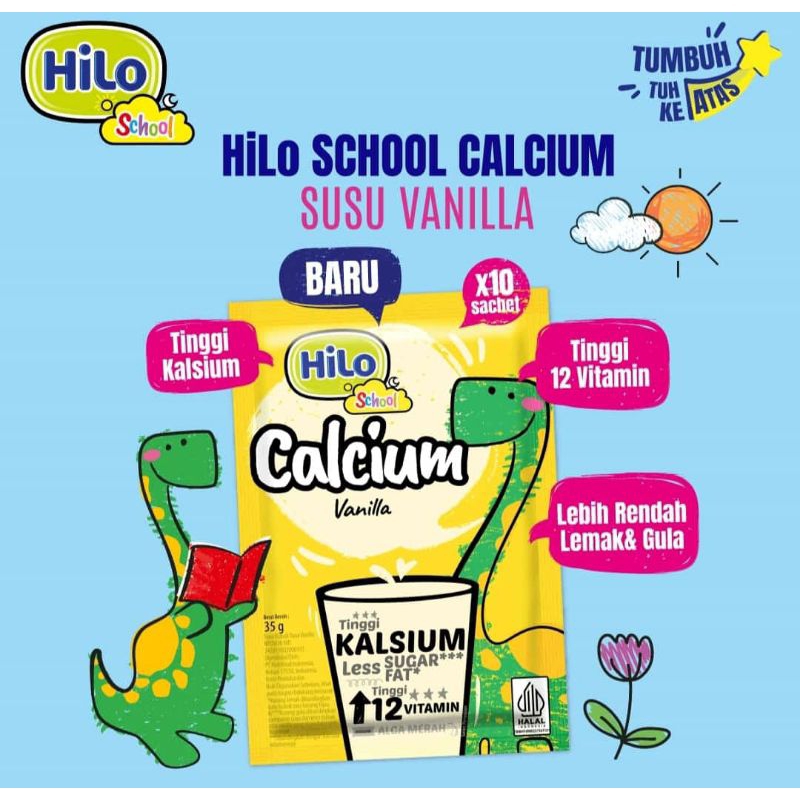 Jual Hilo School Calcium Vanila sachet isi 10 x 27gr | Shopee Indonesia
