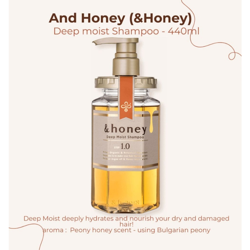 Jual and honey DEEP MOIST shampoo treatment, hair pack, hair oil japan ...
