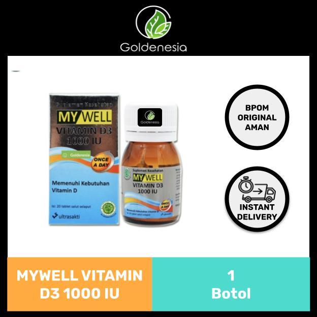 Jual My Well Vit D3 1000 IU 20 Tablet - Suplemen Vitamin D 1000 IU ...