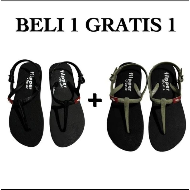 Jual sandal filpper selempang unisex | Shopee Indonesia