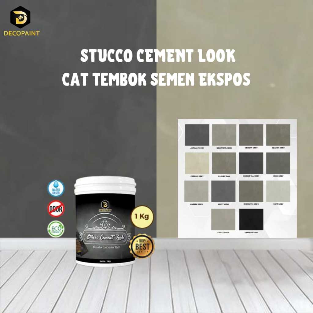 Jual 1Kg Cat Tembok Semen Ekspos - Cat Stucco Cement Look | Shopee ...