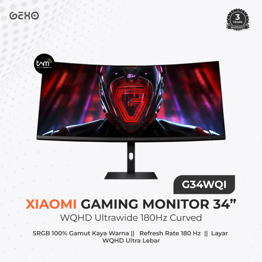 Jual Xiaomi Mi Monitor 34" G34WQi WQHD Ultrawide 180Hz Curved Gaming ...