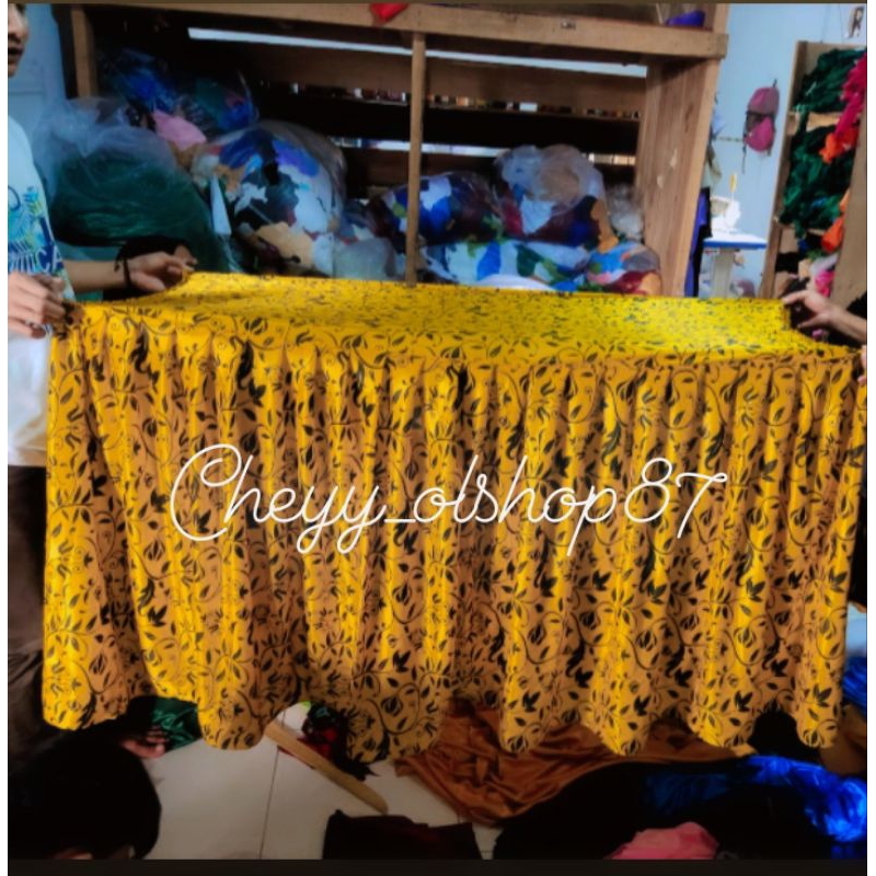 Jual Cover meja full batik 75cm x 60cm x 120cm menutupi depan samping ...