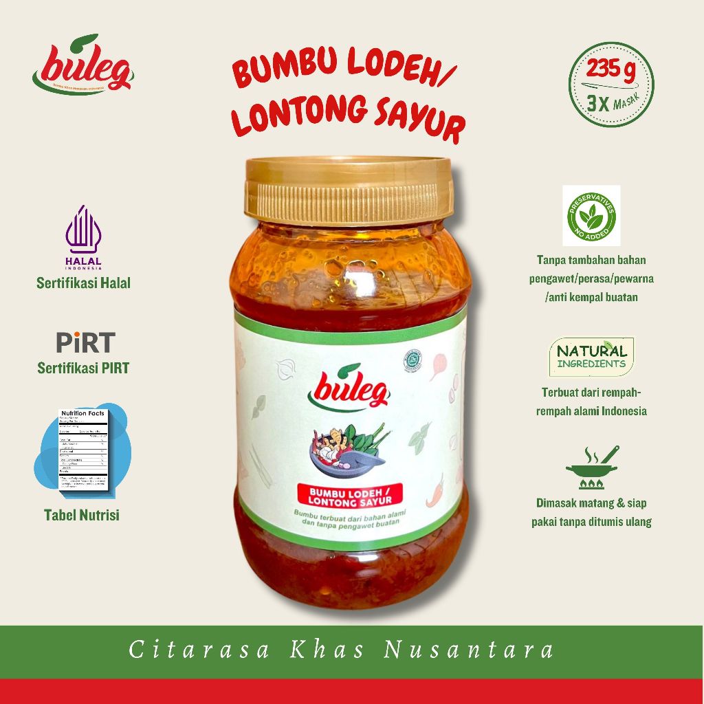 Jual Buleg Bumbu Lodeh / Lontong Sayur - Botol 235 g | Shopee Indonesia