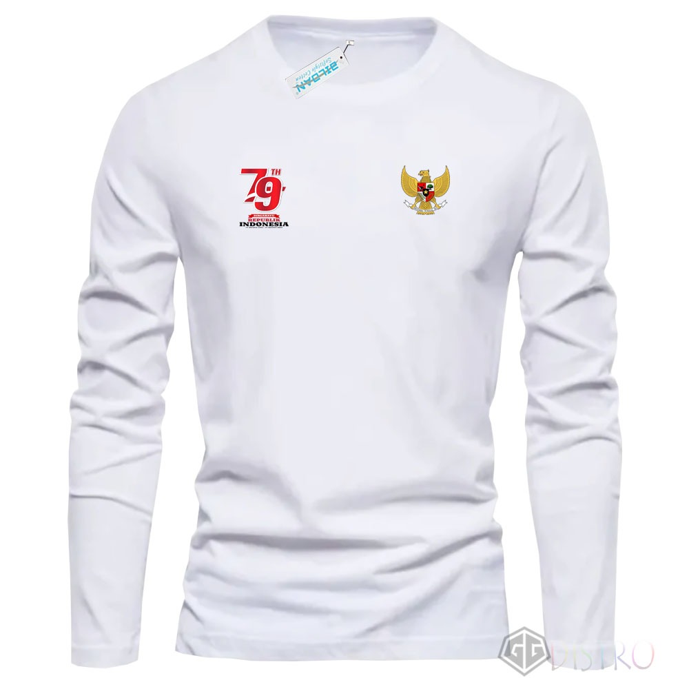 Jual GG DISTRO - Kaos Lengan Panjang Kaos Print DTF HUT RI Ke 79 Tahun ...