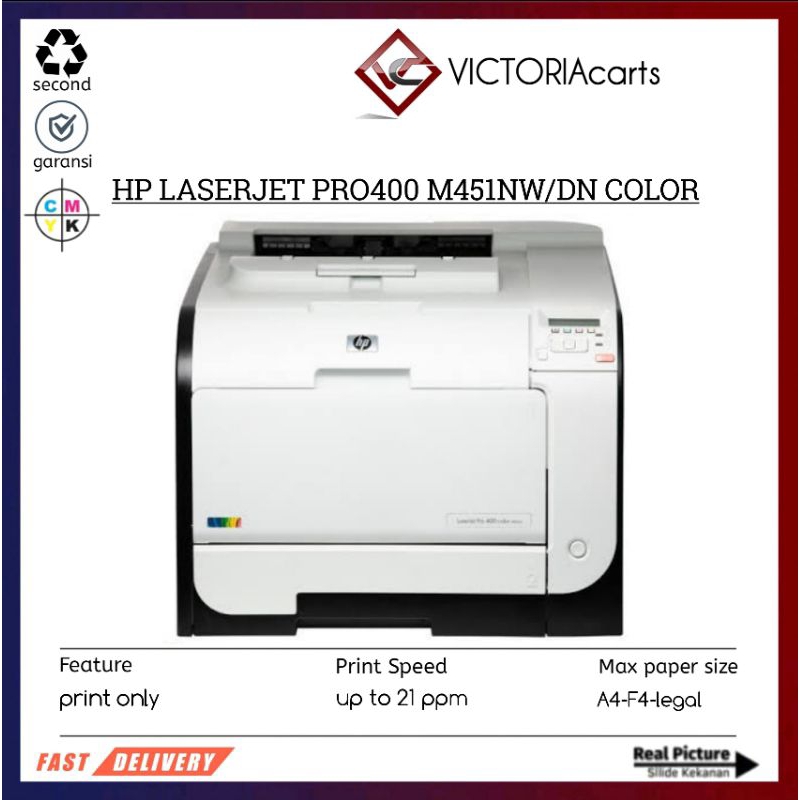 Jual Printer Hp color LaserJet Pro 400 M451DN bekas normal siap pakai ...