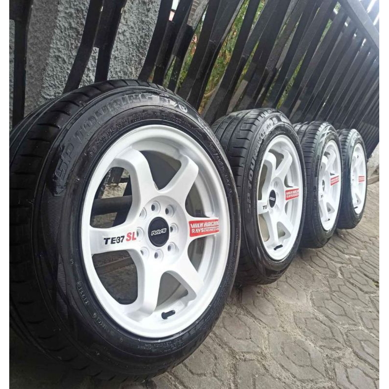 Jual 4 velg Volks rays TE 37 R16 PCD 100,114 +Ban 195/50 avanza xenia ...
