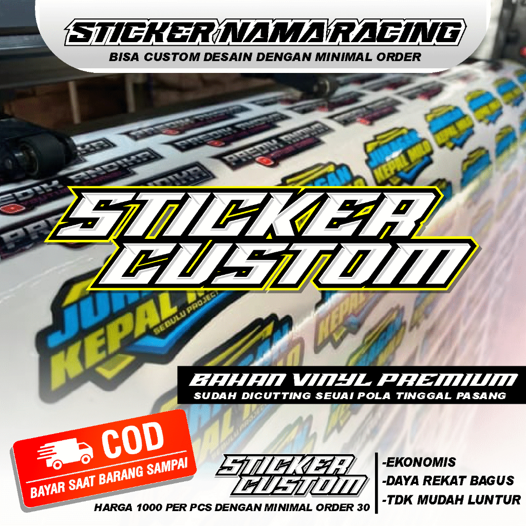 Jual STIKER PRINT & CUUTT NAMA LOGO RACING NAMA KOMUNITAS STIKER NAMA ...