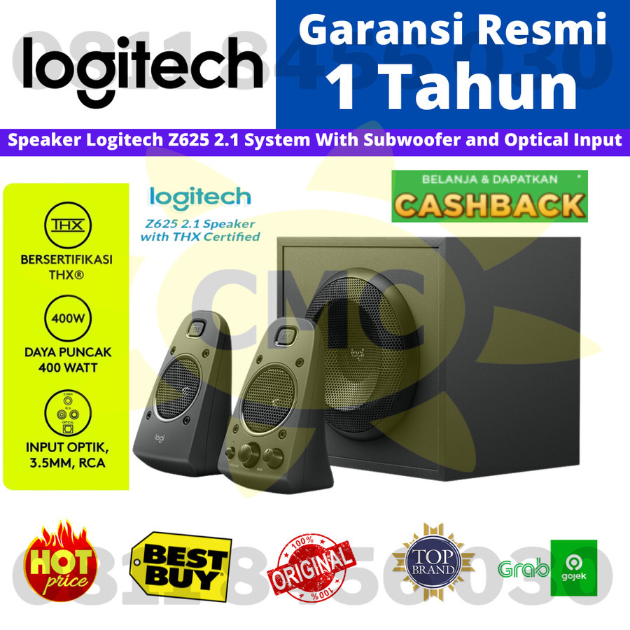 Jual Logitech Z625 Speaker Logitech Z 625 2.1 Speaker System Subwoofer Optical Input | Shopee ...