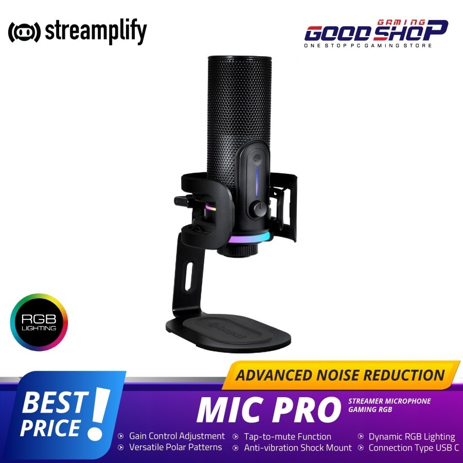 Jual Streamplify Mic Pro - Streamer Microphone Gaming RGB Microphone ...