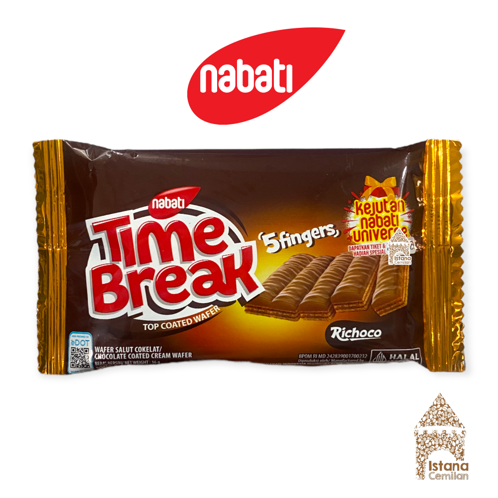 Jual Nabati Time Break Wafer Cokelat / Keju / Banana 16 Gram SATUAN ...