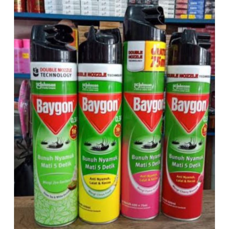 Jual BAYGON Spray 600ml/Obat Nyamuk Semprot Fumakilla VAPE 600ml ...