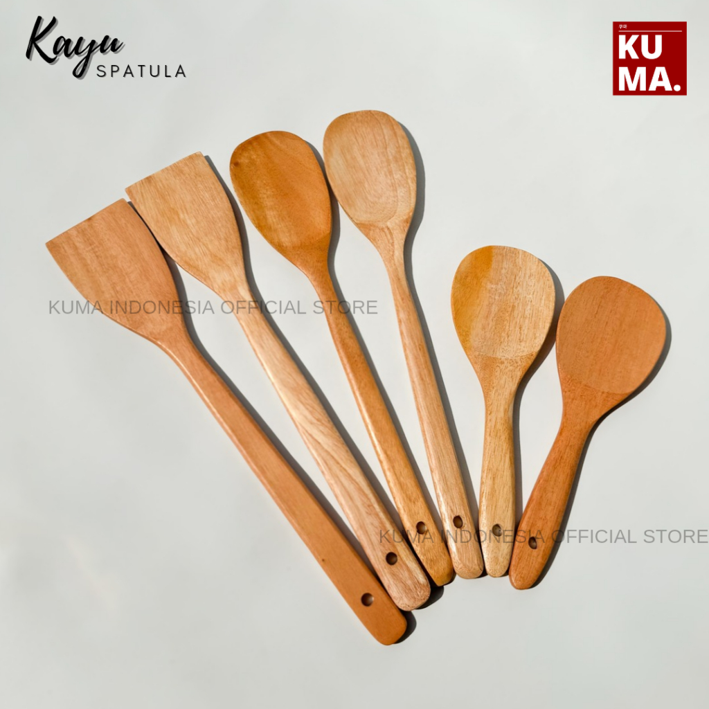 Jual KUMA Kayu Spatula Sendok Sayur Centong Nasi Kayu | Shopee Indonesia