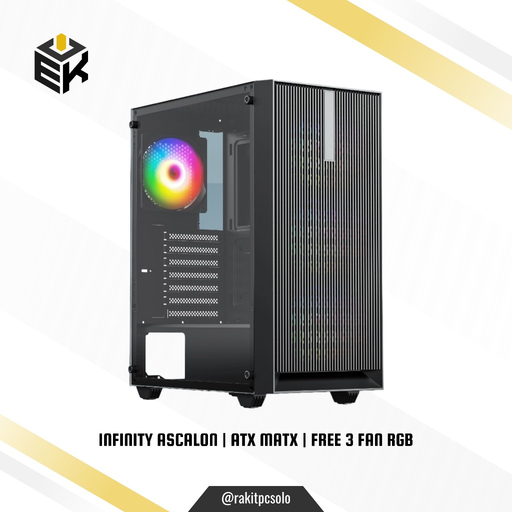 Jual Casing Infinity Ascalon ATX MATX Free Include 3 RGB Fan | Shopee ...
