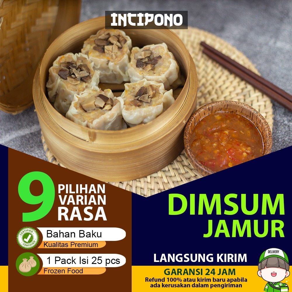 Jual Incipono Dimsum Jamur Rasa Daging Ayam Siomay Mushroom Isi 25 ...