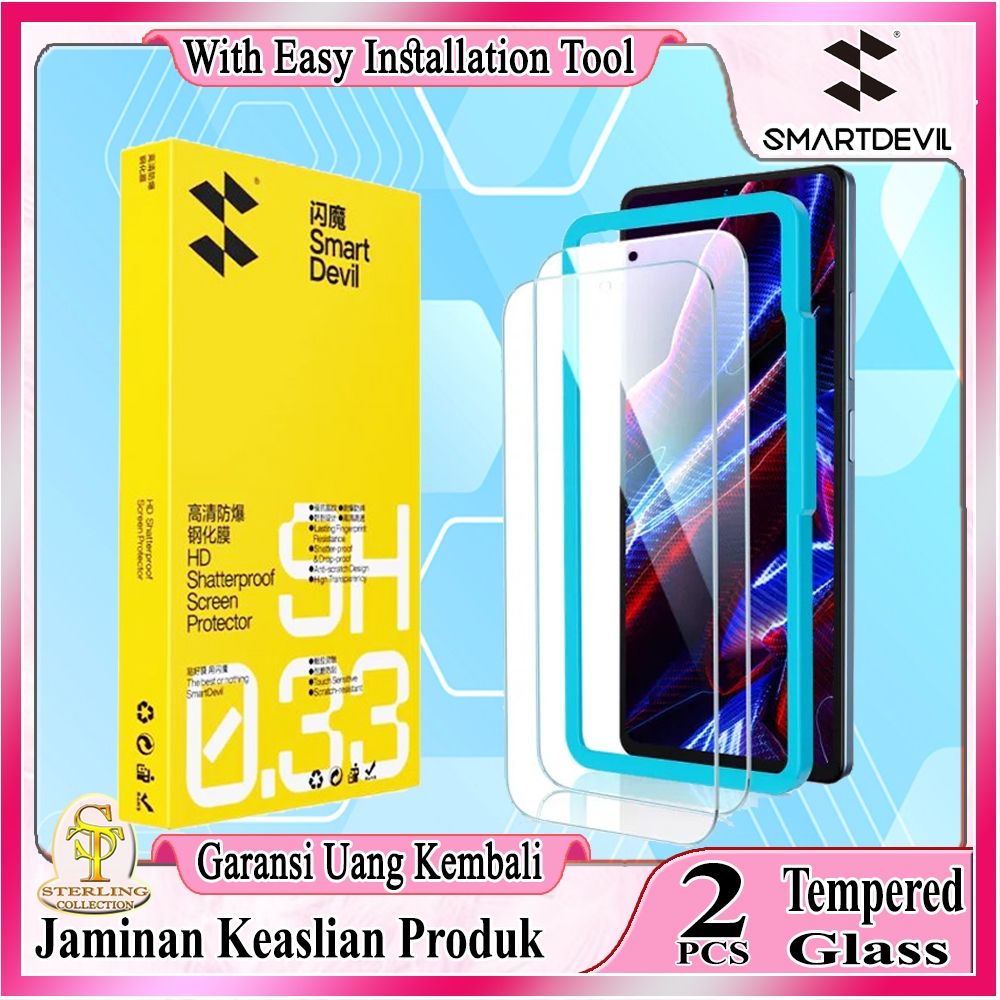 Jual Tempered Glass Smartdevil Poco F6 POCO F5 Easy Aplikator isi 2 pcs ...