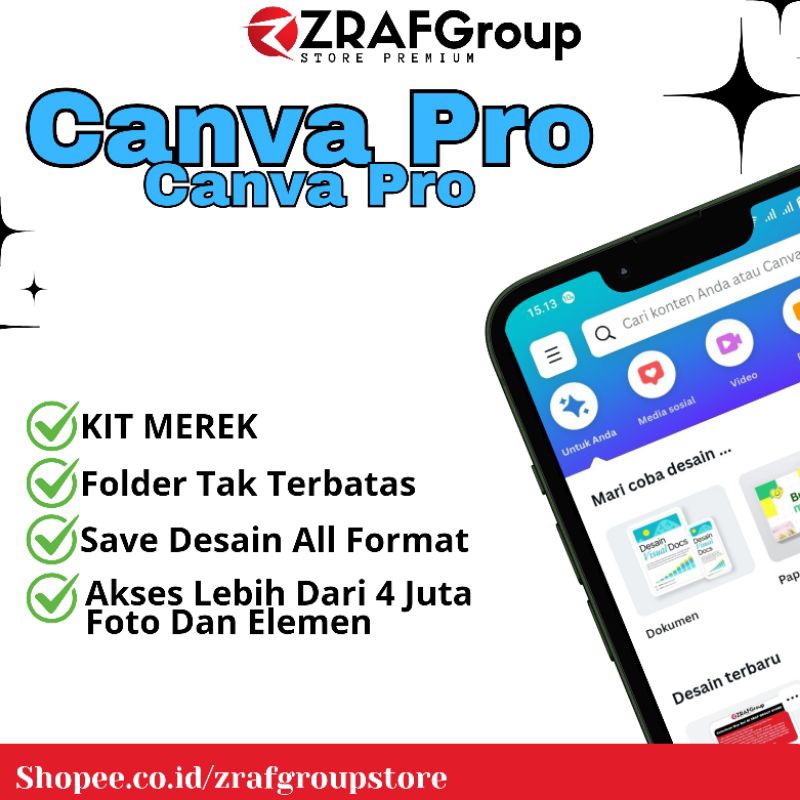 Jual Canva Pro 1 Tahun Atau Liftime Untuk Edit Foto,Video, PPT Full Garansi | Shopee Indonesia