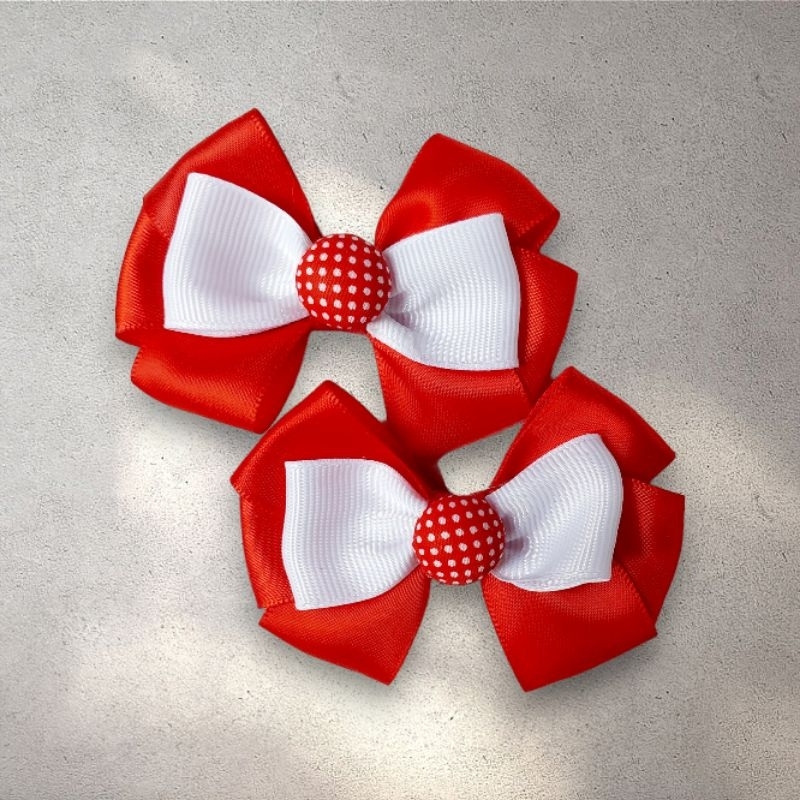 Jual Sepasang Pita Merah Putih/Pita Agustusan/Pita Bendera/Jepit Merah ...