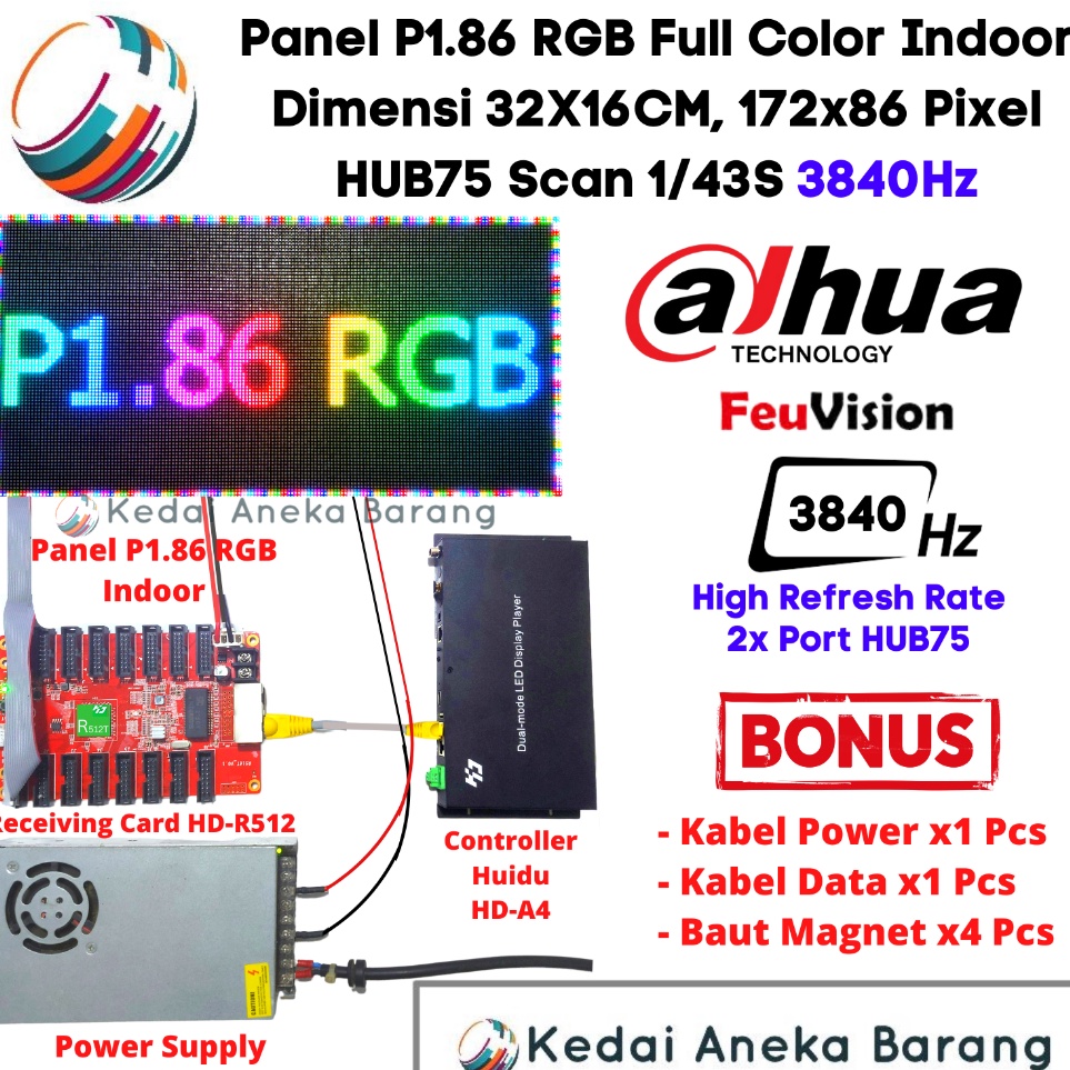 Jual Panel Module Modul LED P186 Videotron SMD RGB Full Color Indoor p ...