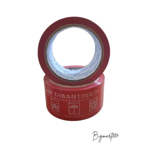 Jual Starspex Lakban / selotip / Selasiban fragile merah 48 mm x 72 ...