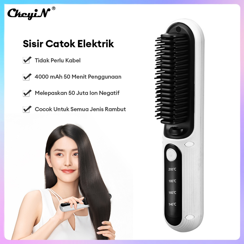 Jual CkeyiN Sisir Catok Pelurus Rambut Elektrik Comb Sisir Pelurus ...