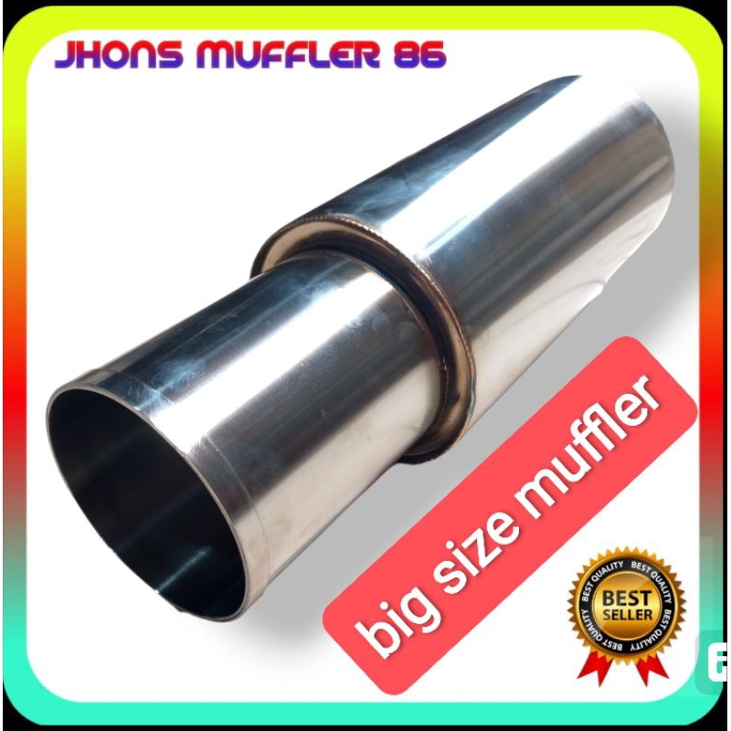 Jual knalpot racing mobil big size ukuran besar tabung 6 inci stenlis ...