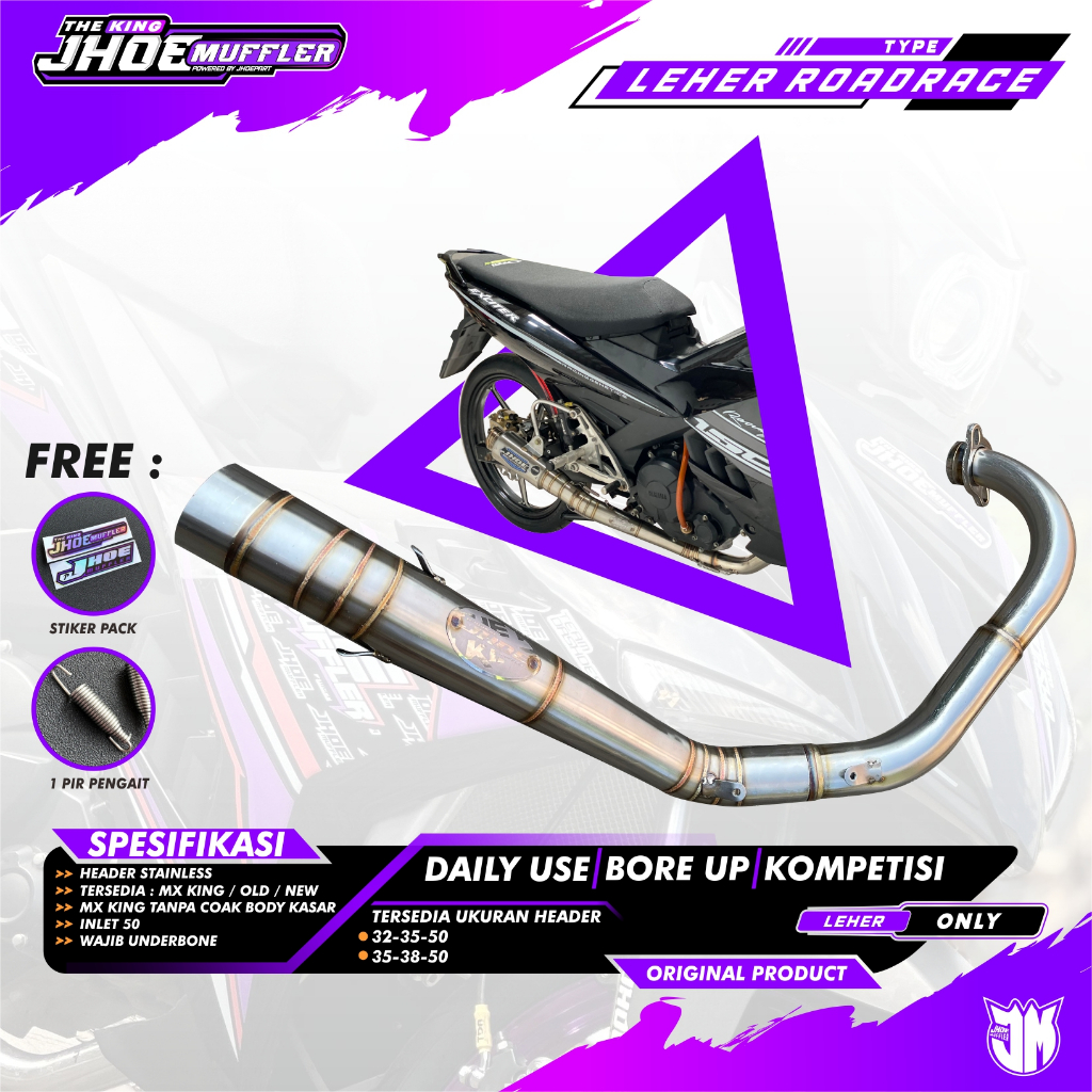 Jual Header leher knalpot Jupiter MX KING Roadrace 100% Original Jhoe ...