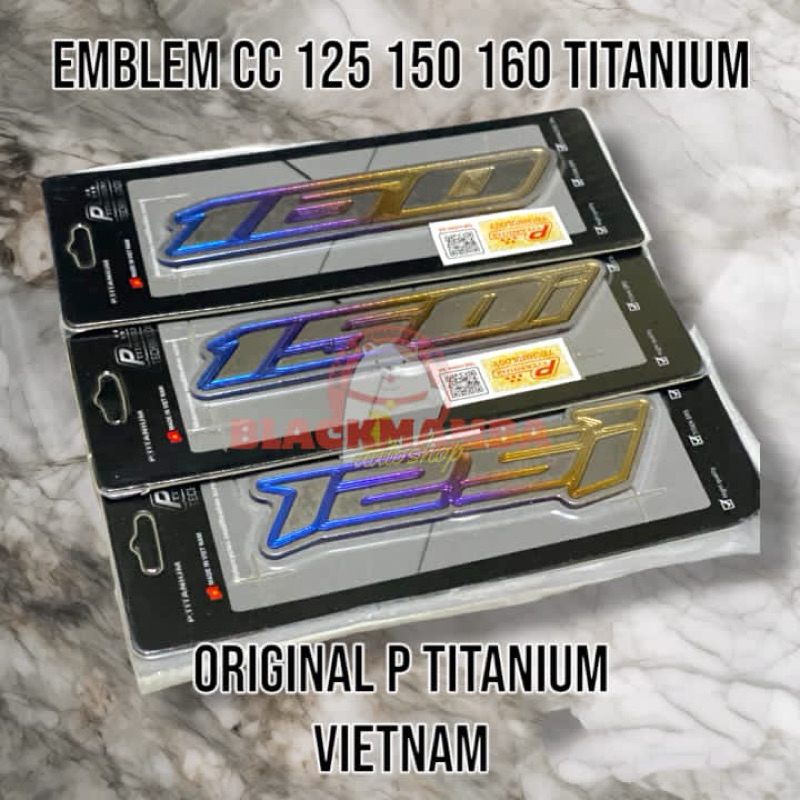 Jual (SEPASANG 2PCS)LOGO EMBLEM CC 125 150 160 TITANIUM ORIGINAL ...