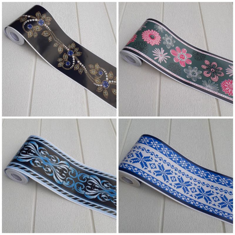 Jual Wallpaper Dinding Border Wallpaper Dinding Biru Wallpaper Dinding ...
