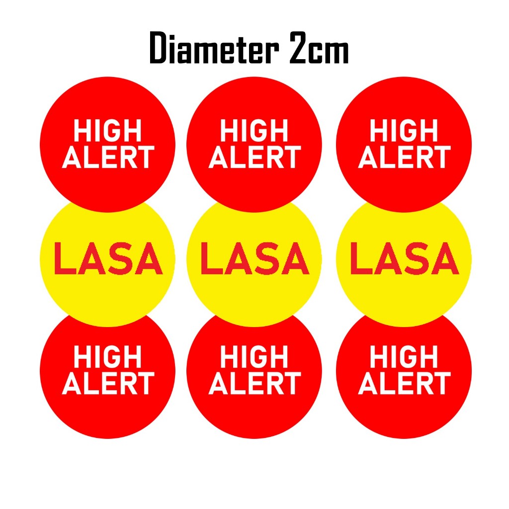 Jual Stiker Lasa dan High Alert Diameter 2cm | Shopee Indonesia