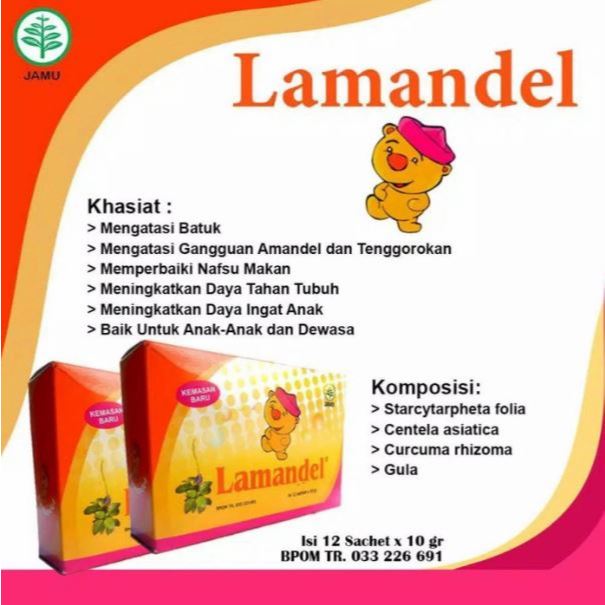 Jual Lamandel Obat Amandel isi 12 sachet kemasan baru - Herbal ...