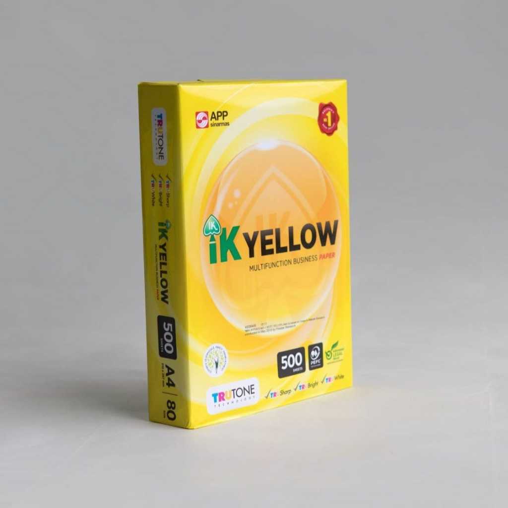 Jual KERTAS HVS A4 80 gsm IK YELLOW | Shopee Indonesia