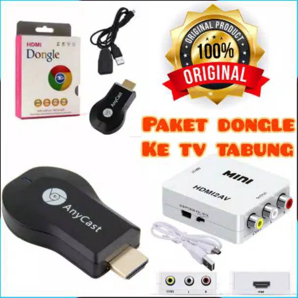Jual KODE PRODUK AFIS9581 Paket mirorring hp ke tv tabung anycast dongle wireless mirorring ...