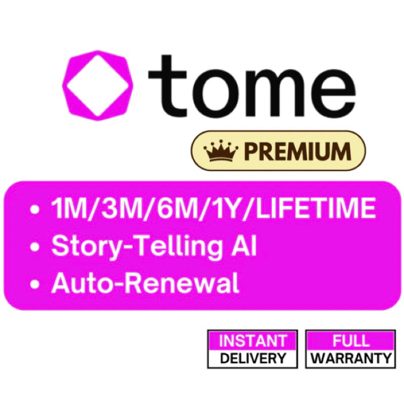 Jual TOME AI 𝓐𝓘 PRESENTATION SLIDES MAKER Instant Delivery | Full ... Jual TOME AI 𝓐𝓘 PRESENTATION SLIDES MAKER Instant Delivery | Full ...