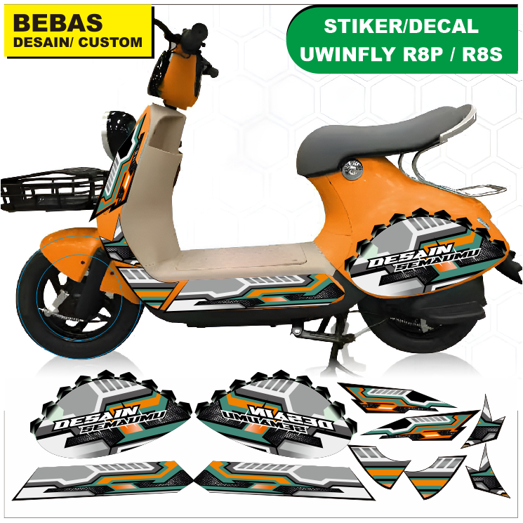 Jual STRIPING Sepeda Listrik DECAL STIKER Merek setiker Uwinfly R8P ...