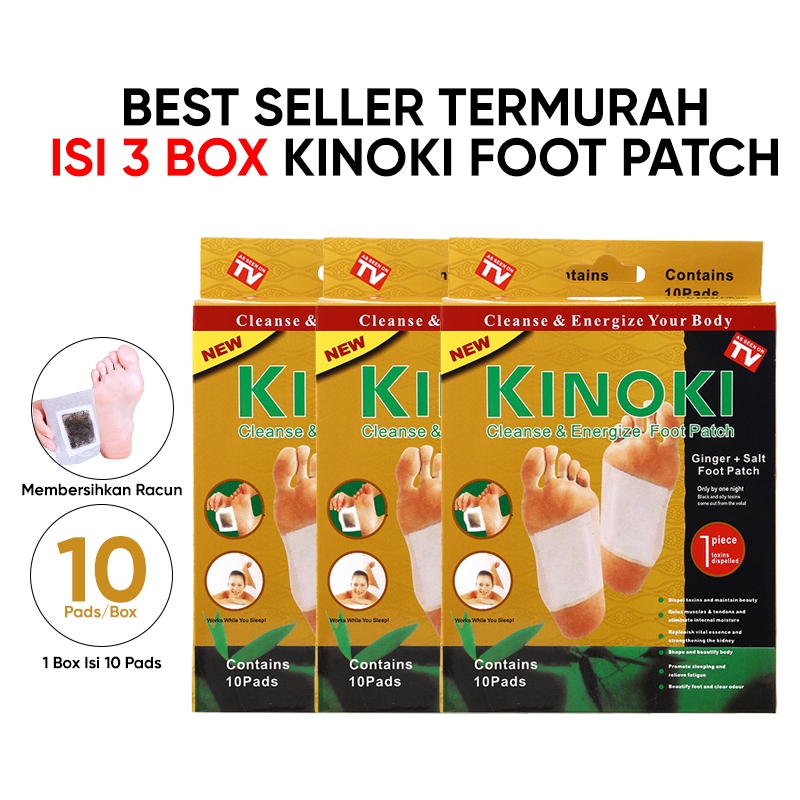 Jual Paket 3 Box Kinoki Foot Patch Emas - Kinoki Koyo Detox Ampuh Buang ...