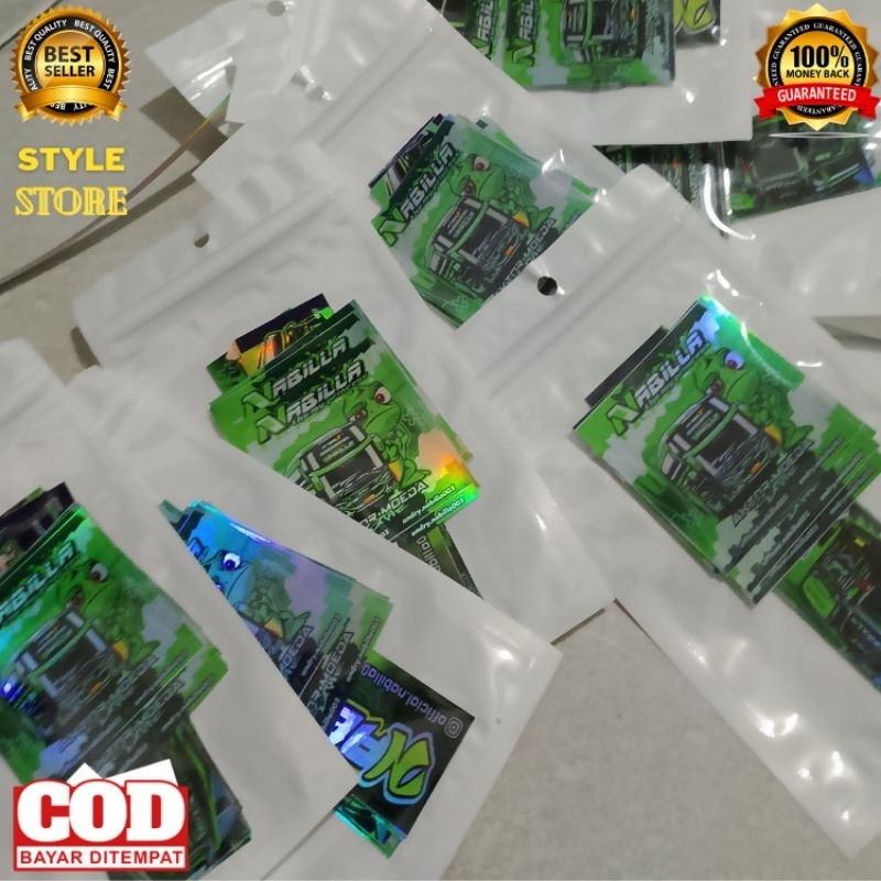 Jual Stiker Busmania Nabila Asli Hologram Waterproof Tahan Air | Shopee ...