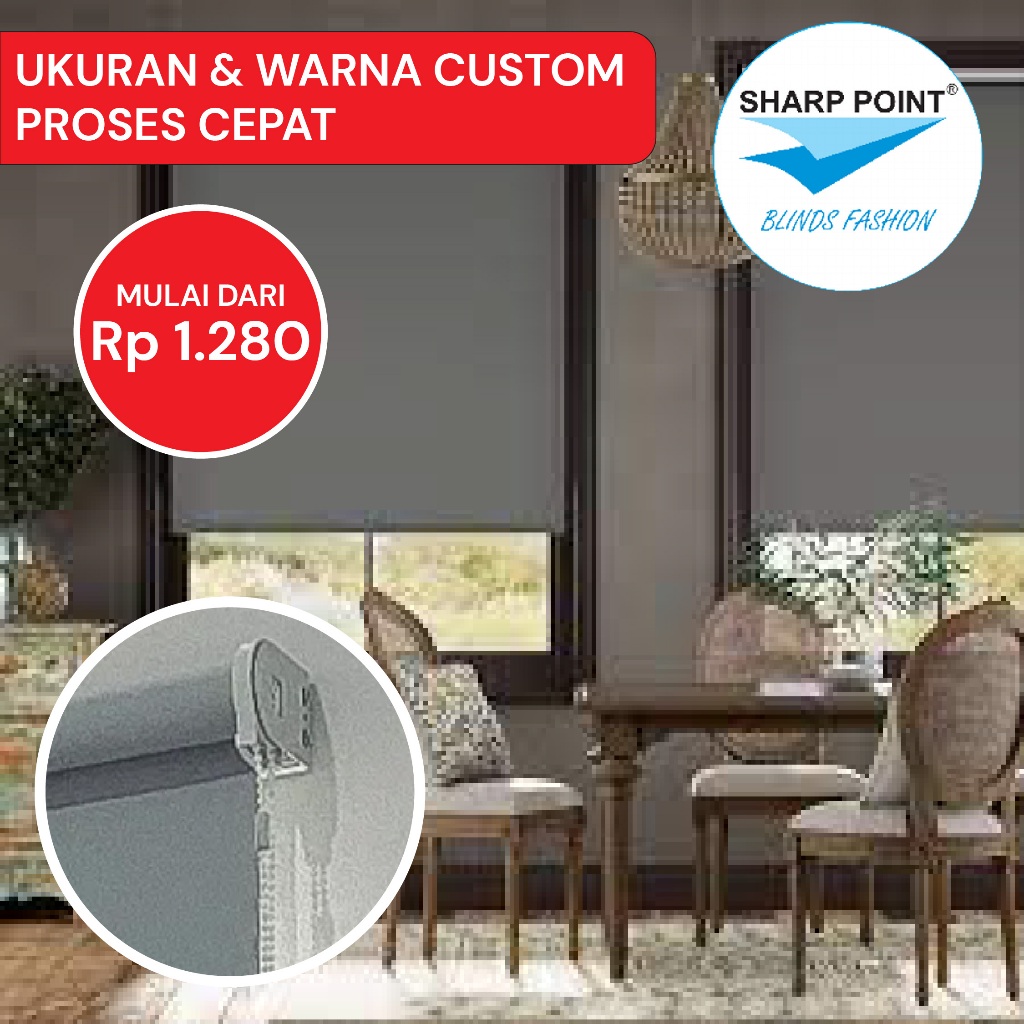 Jual Roller Blind Dimout Blackout | Kerai Blinds Tirai Gulung Jendela ...