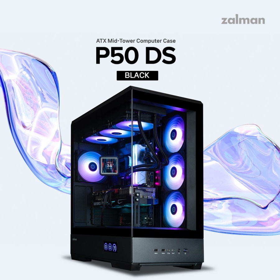 Jual ZALMAN P50 DS BLACK MID TOWER PC CASE CASING GAMING CHASSIS ...