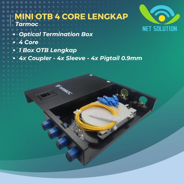 Jual Tarmoc Fiber Optic mini OTB 4 Core SC|Roset FO Besi 4C Lengkap ...