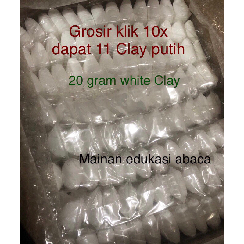 Jual CLAY PUTIH MAINAN ANAK IMPORT JUMBO SOFT CLAY FOAM CLAY AIR DRY ...