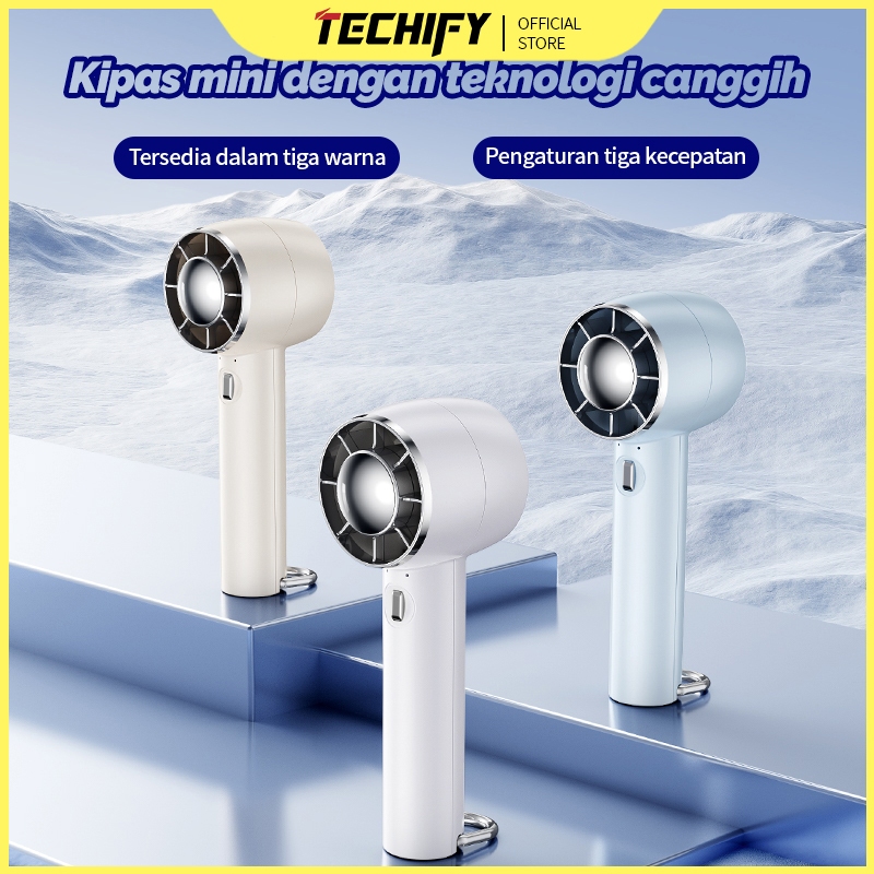 Jual 【TECHIFY】Kipas Angin Mini Portabel USB 2024 Model Terbaru, Kipas Tangan Mini, Kipas Meja ...